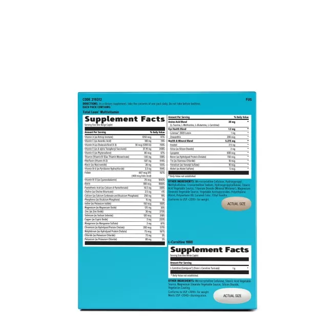 Gnc Total Lean Burn & Define Vitapak, Program Complet De Slabit, 30 Pachete