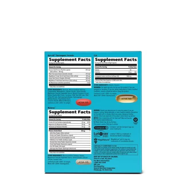 Gnc Total Lean Burn & Define Vitapak, Program Complet De Slabit, 30 Pachete