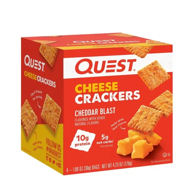 Quest Cheese Crackers, Biscuiti Proteici Cu Branza, 30 G