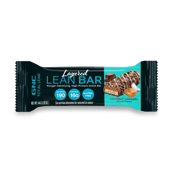 Gnc Total Lean Layered Lean Bar, Baton Proteic Cu Aroma De Caramel Si ...