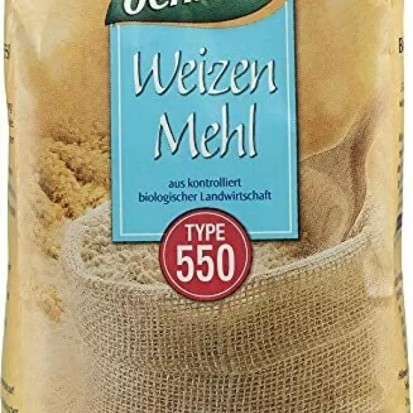 Faina alba de grau tip 550 bio 1 kg, Dennree