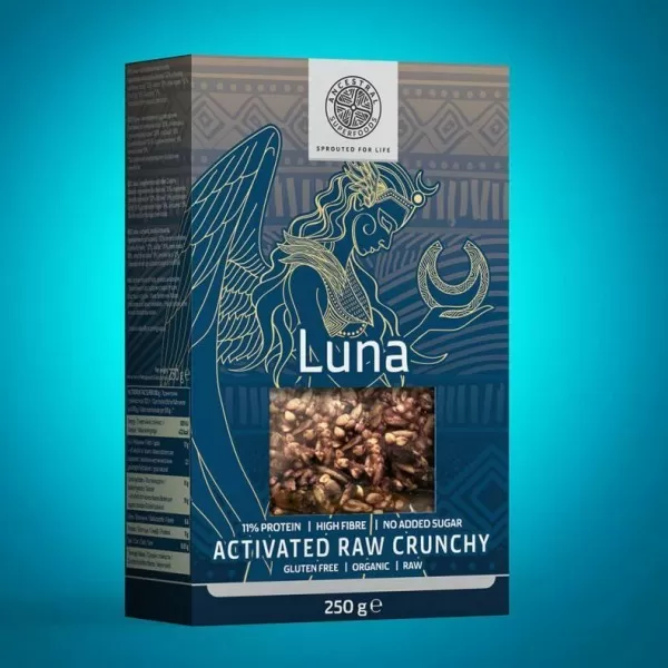 LUNA crunchy cu seminte activate raw bio 250g